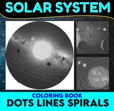 Solar System Dot Lines Spirals Coloring Book: Spaces Design Spiral Book ...