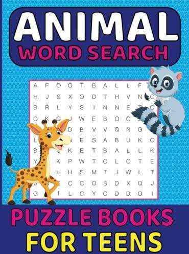 Animal word search puzzle books for teens: Fun and Interesting word ...