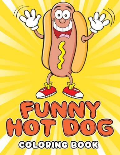 funny hot dog coloring page