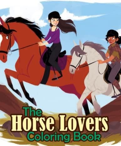 The Horse Lovers' Coloring Book For Kids: FUNNY, EASY, BIG Coloring ...