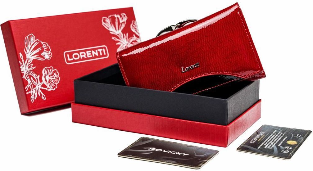 LORENTI Pojemny portfel damski skóra lakierowana RFID STOP idealny na ...