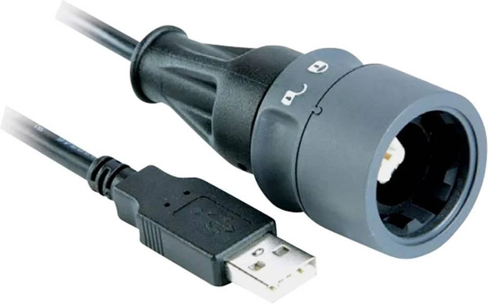 Bulgin PXP6040/B/5M00 USB 2.0 Złącze męskie USB-B, USB-A 5.00 m ...