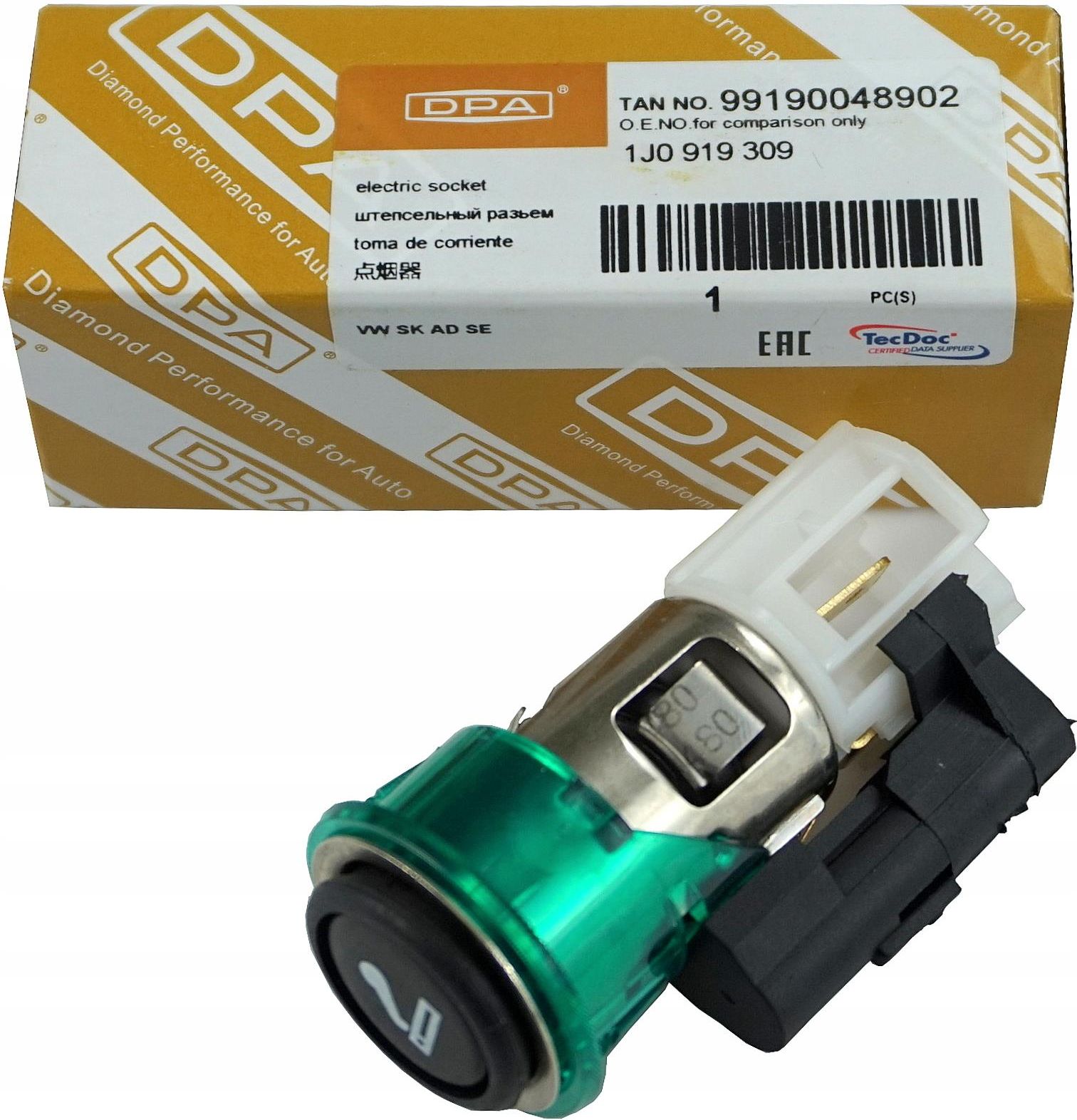 Dpa Zapalniczka Gniazdo 1J0919309 Vw Skoda Seat Audi - Opinie i ceny na ...