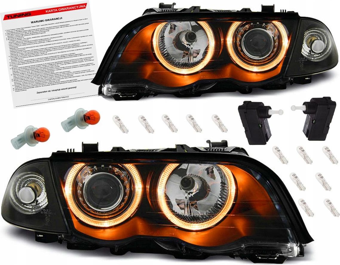 Lampa przednia Cts Tuning Bmw 3 E46 9801 Sedan Lampy Reflektory Black Ringi - Opinie i ceny na ...