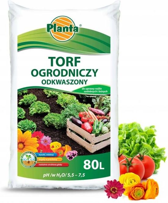 Torf Odkwaszony 80L. Planta - Ceny i opinie - Ceneo.pl