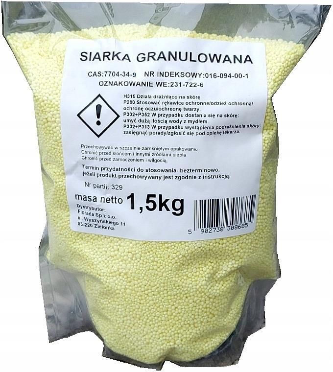 Nawóz Siarka Granulowana 1,5kg , Odkażanie, Zakwaszanie - Ceny i opinie ...