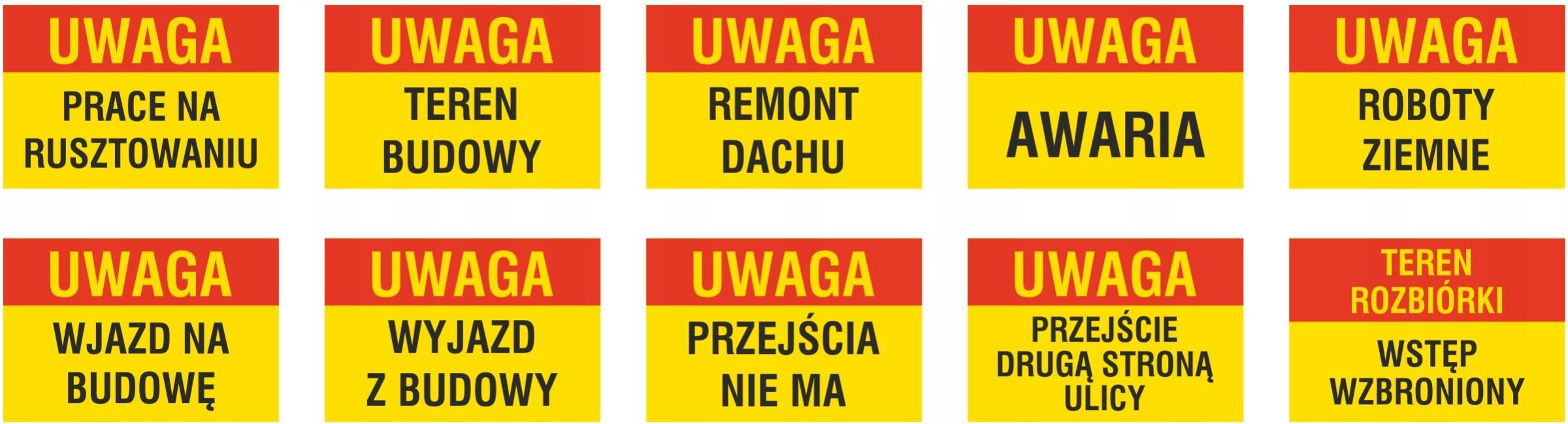 Tabliczka Uwaga Roboty Rozbiórkowe 30X20 Pcv 1Mm - Ceny i opinie - Ceneo.pl