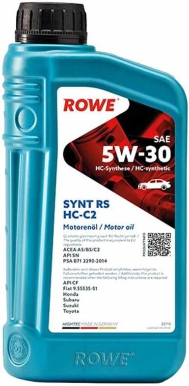 Rowe Hightec Synt Rs Hc-C2 5W30 1l - opinie i ceny na Ceneo.pl