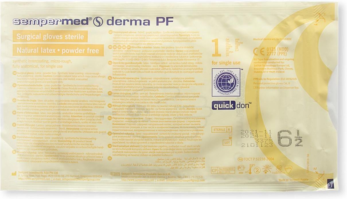 Sempermed Rękawice Rękawiczki Chirurgiczne Jałowe Sterylne 7 - Ceny i ...