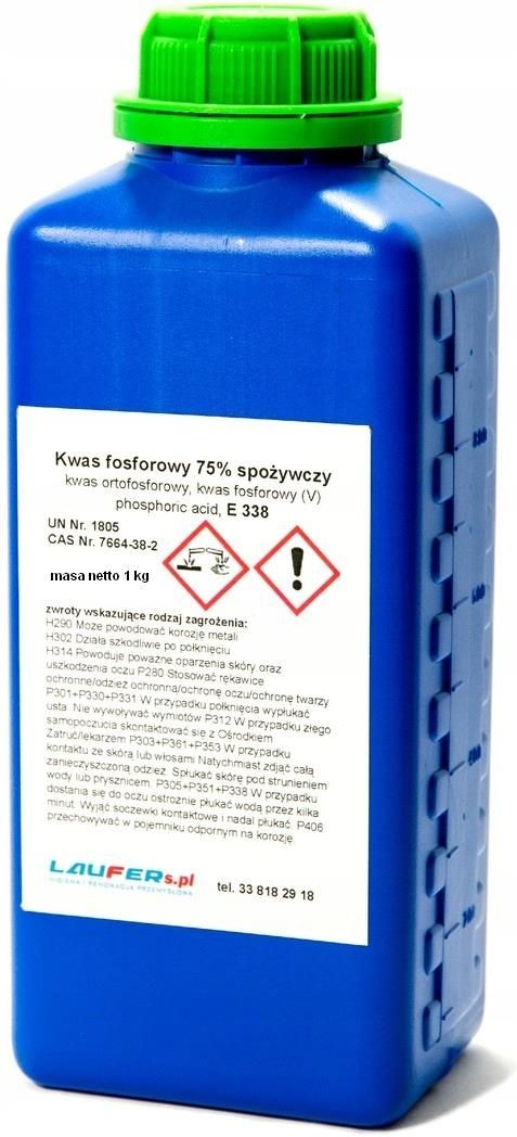 Kwas Fosforowy 75% Spożywczy Ortofosforowy E338 - ceny i opinie - Ceneo.pl