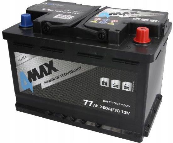 Akumulator 4MAX 12V 77Ah/760A P+ - Opinie i ceny na Ceneo.pl