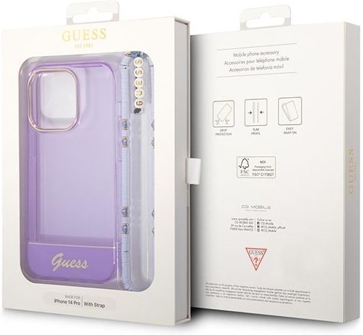 Oryginalne Etui Guess Translucent Pearl Strap Guhc - Etui na telefon ...