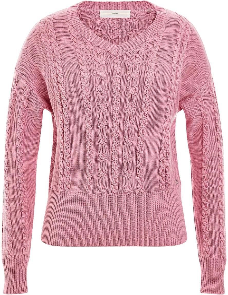 Damski Sweter Guess Carole VN LS Swtr W3Rr25Z2Bb0-G67G – Różowy - Ceny ...