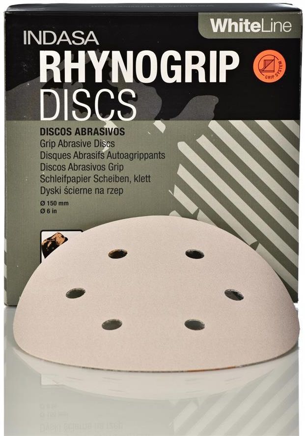 Indasa Krążek Ścierny Rhynogrip 150Mm 6H 50X P120 Whiteline150Mm6Hp120 ...