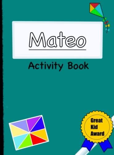 Mateo's Learning Activity & Coloring Book: Children Brain Power Fun ...