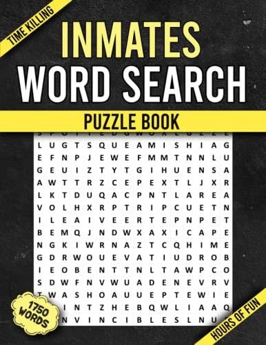 Inmates Word search Puzzle Book - Hours Of Fun And Time Killing: 1750 ...