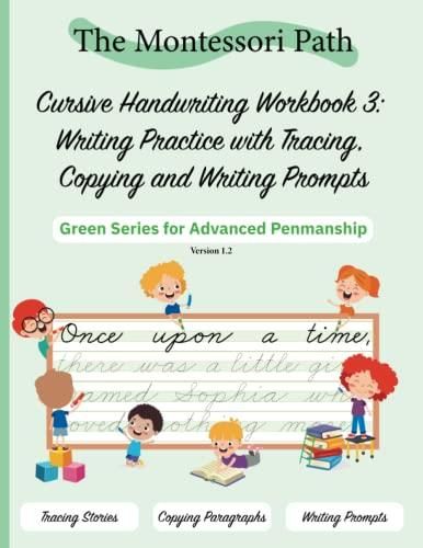 Montessori Cursive Handwriting Workbook 3 - Writing Practice with ...