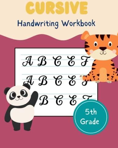 5th grade cursive handwriting workbook for kids ages 8-12 . Cursive ...