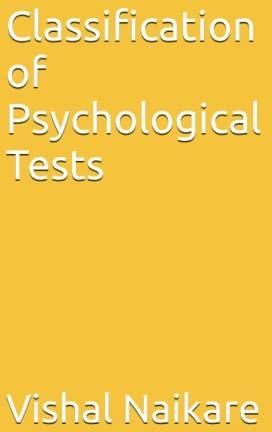 Classification of Psychological Tests - Literatura obcojęzyczna - Ceny ...