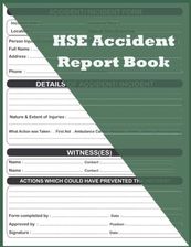 HSE Accident Report Book: Accident & Incident Record Log Book, Health ...