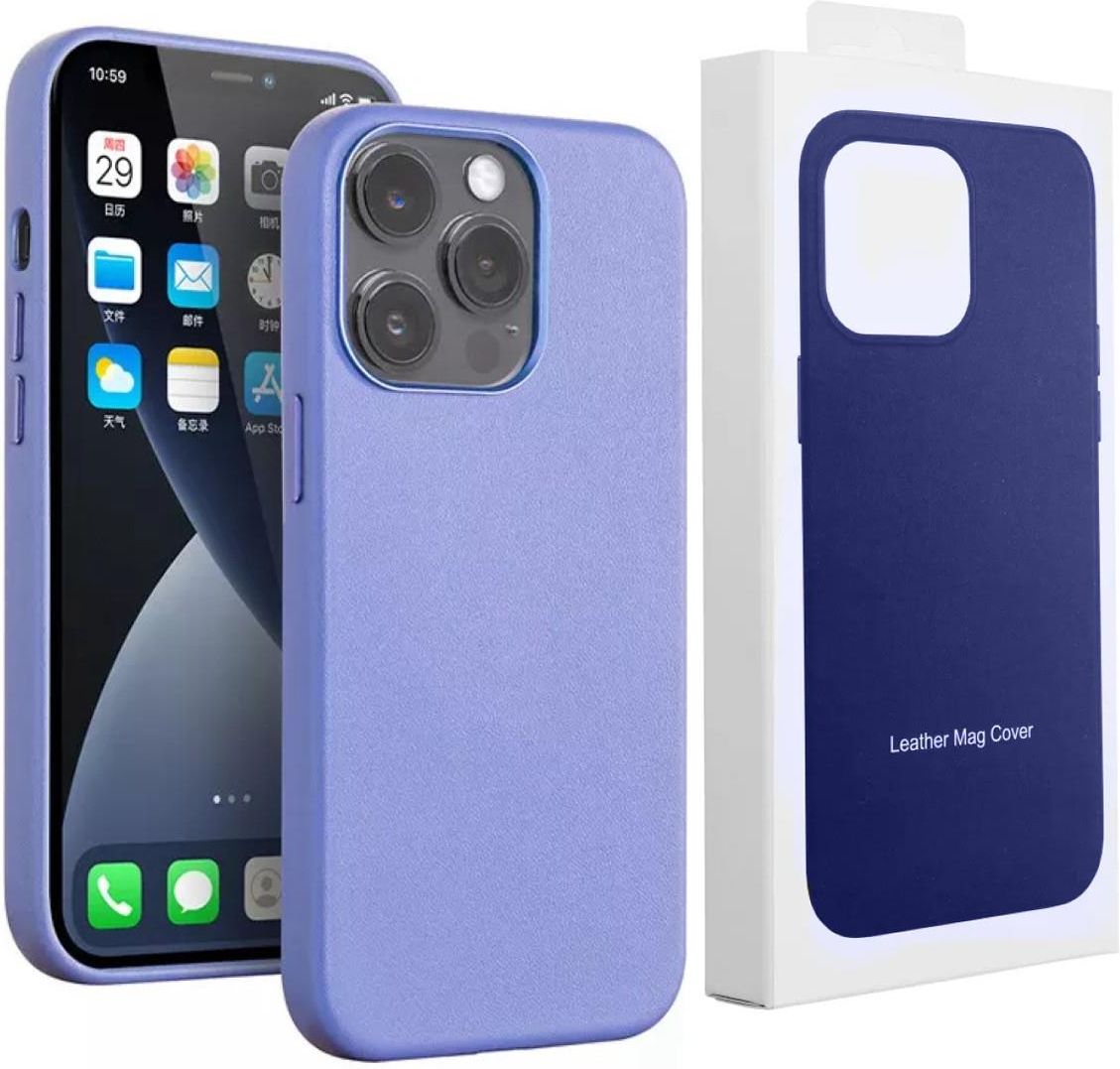Supero Leather Magsafe Cover Iphone 13 Pro Max Light Blue - Etui na ...