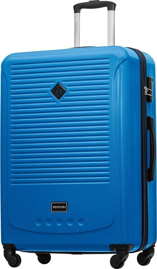 Puccini Duża walizka PUCCINI CORFU ABS016A 7C Niebieska uniwersalny ...