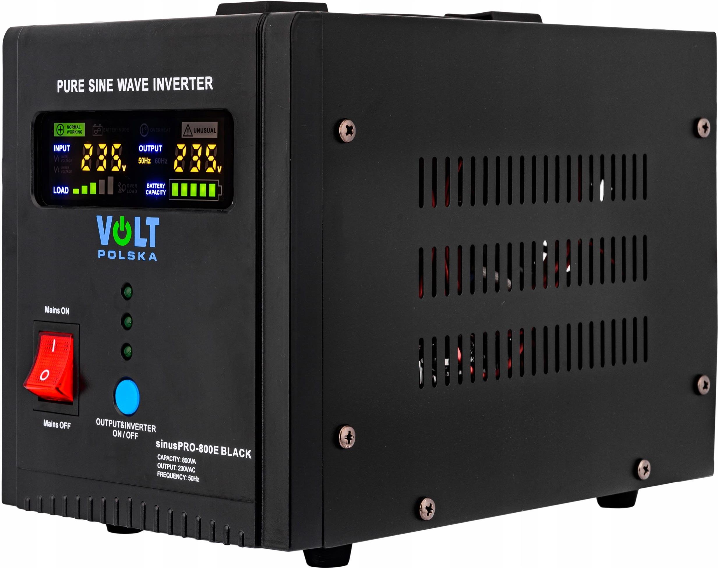 Zasilacz UPS Volt Polska Zasilanie Ups Awaryjne 800W Akumulator 100Ah ...