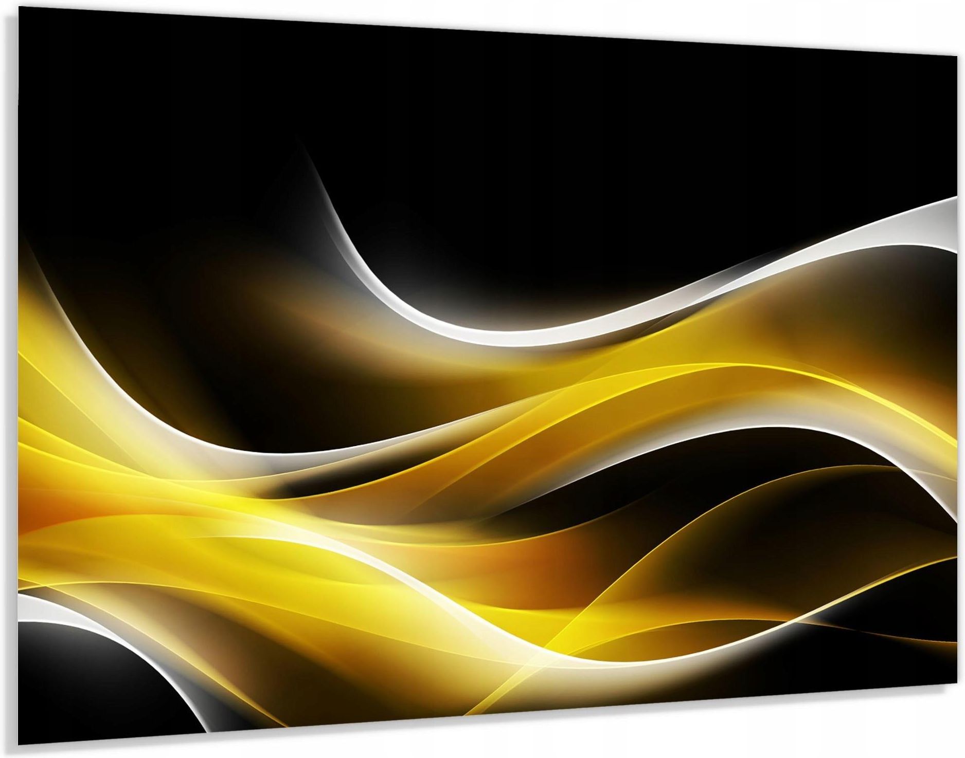 Alasta Panel Szklany Hartowany 60x40 Zółta Fala - opinie i ceny na Ceneo.pl