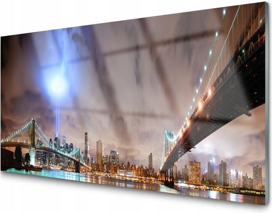Tulup Panel Szklany Dekor Most Miasto 140x70 PLPK140X70NN26643780 ...