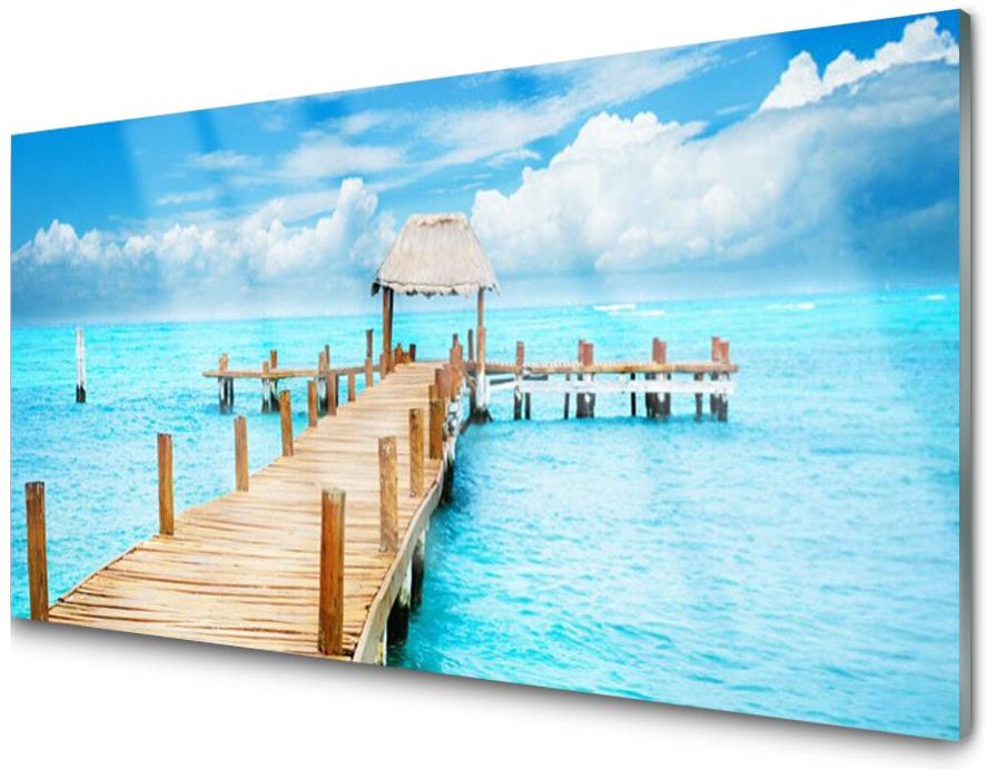 Tulup Panel Szklany Dekor Most Morze 140x70 PLPK140X70NN40822521 ...