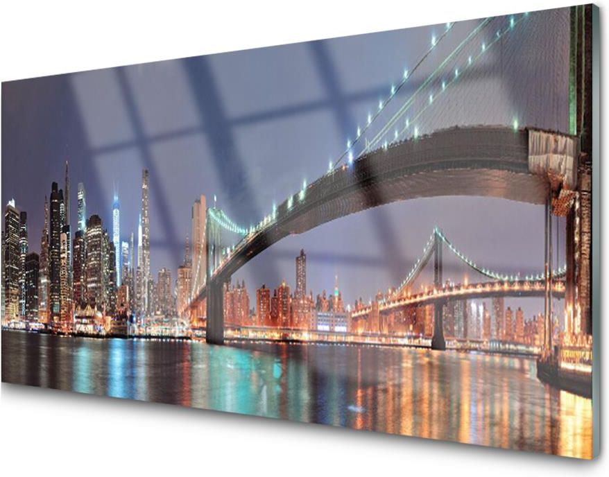 Tulup Panel Szklany Dekor Miasto Most 120x60 PLPK120X60NN39113781 ...