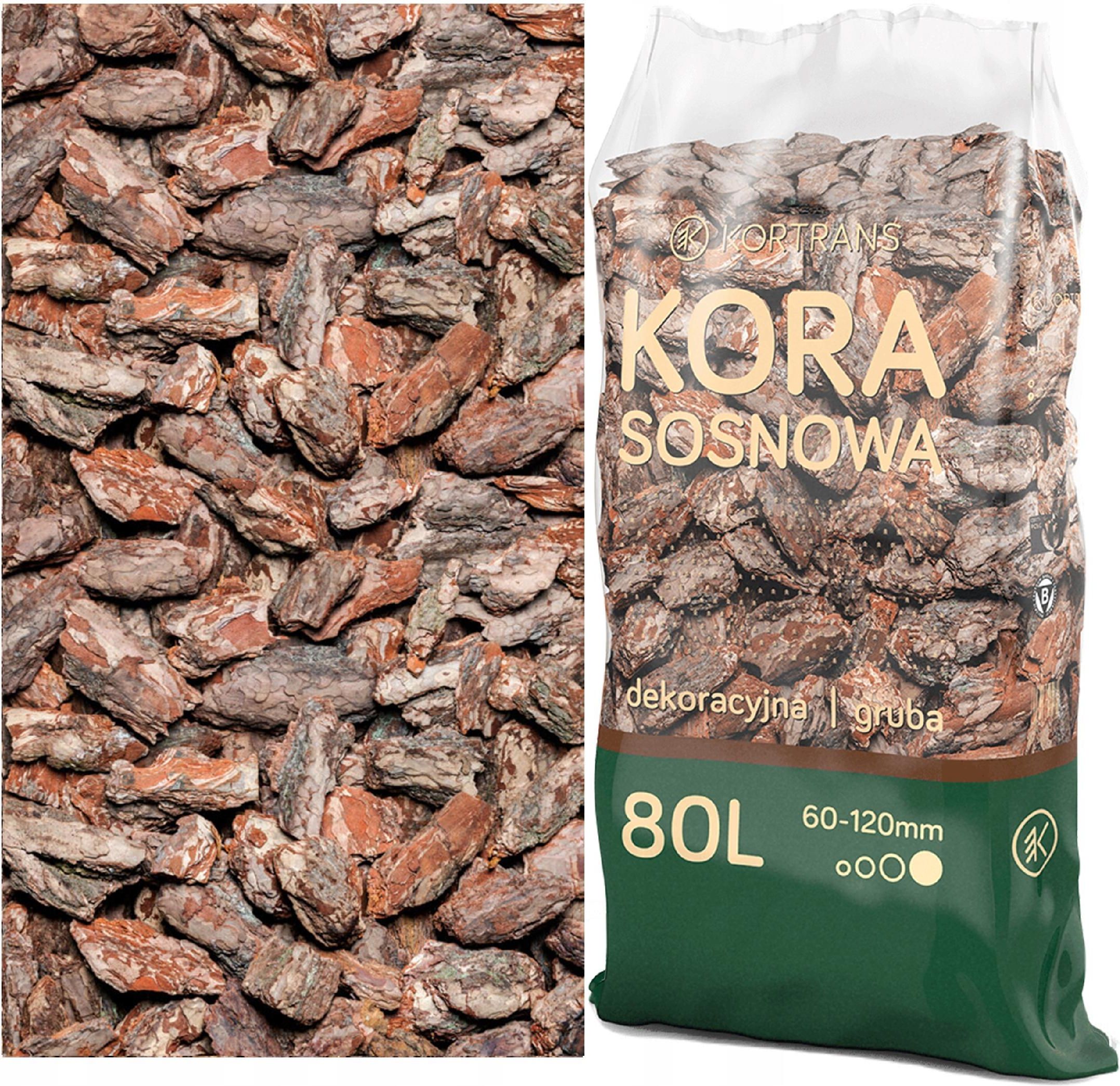 Kora Sosnowa Ogrodowa Najgrubsza Torf Humus 80L - Ceny i opinie - Ceneo.pl