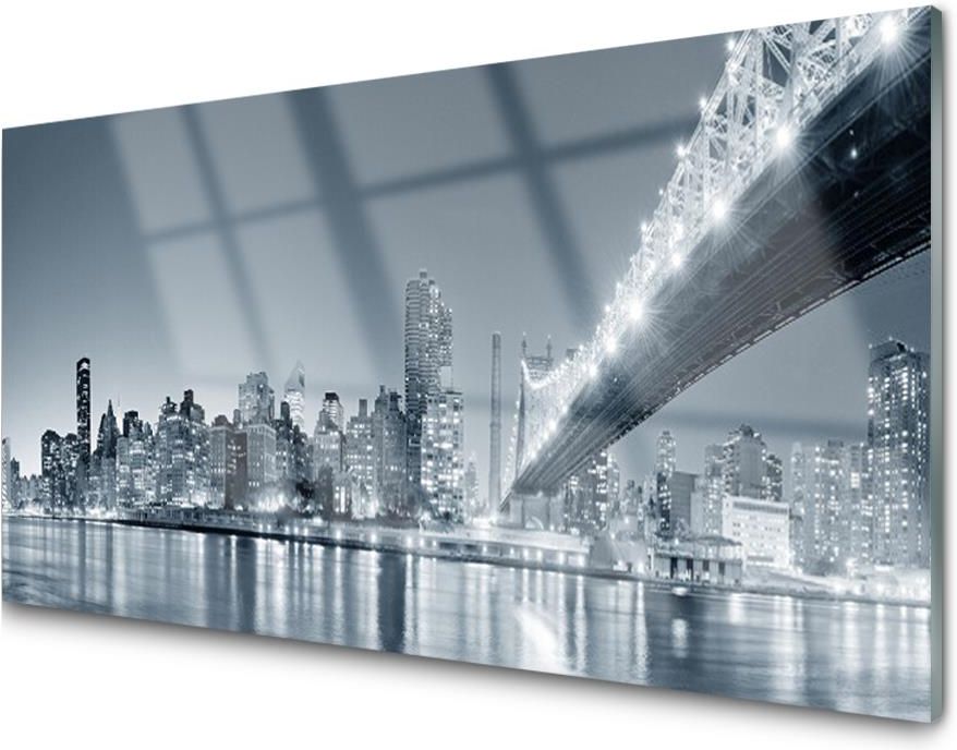 Tulup Panel Szklany Dekor Miasto Most 140x70 PLPK140X70NN39114484 ...