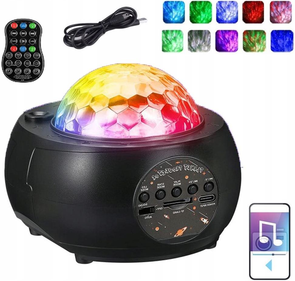 Projektor Gwiazd Planet Led Lampka Nocna Bluetooth - Opinie i ...