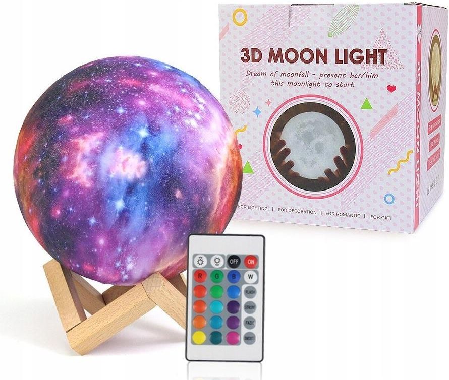 Lampka Nocna Księżyc 3D Rgb Usb Moon Light I Pilot - Ceny i opinie - Ceneo.pl