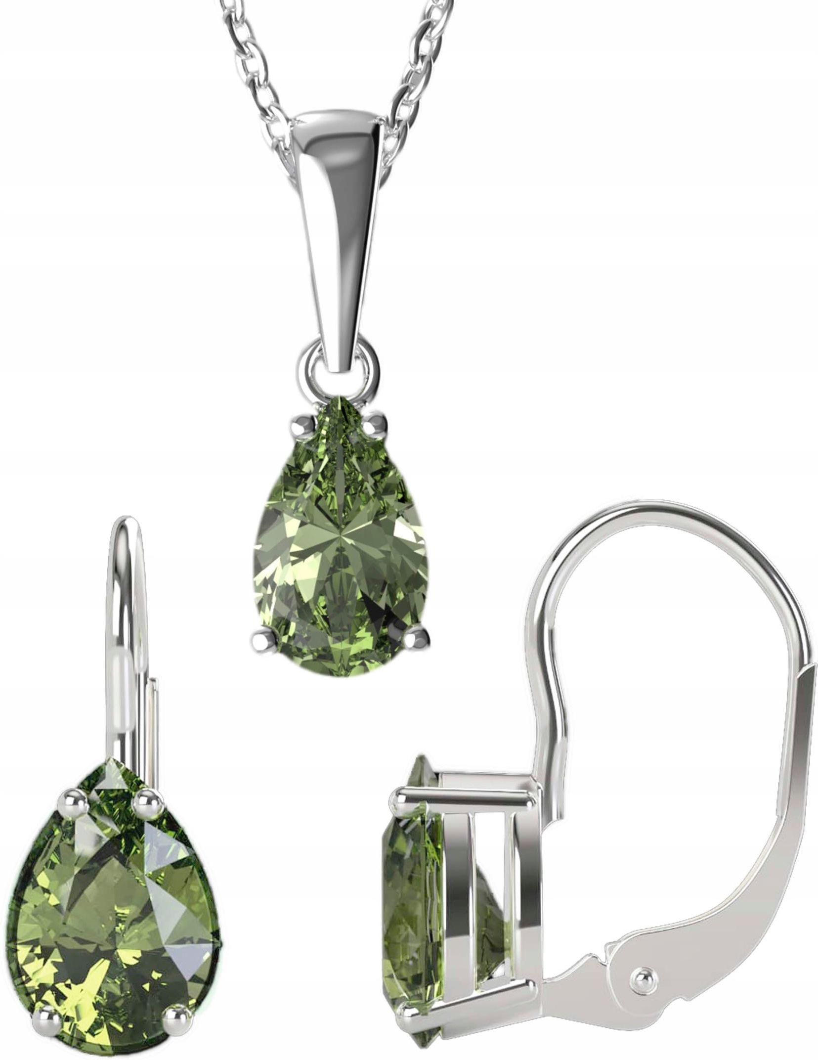 Zlatka Biżuteria Srebrna Leśna Zieleń Z Mołdawit Vltavin (20000010 ...