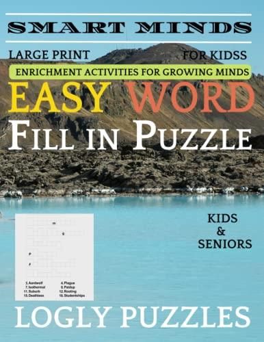 Smart Minds-Easy Word Fill In Puzzles Book for Adults and Kids and ...