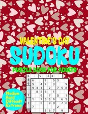 Valentine's Day Sudoku Puzzle Book For Adults: Beautiful Sudoku Puzzles ...