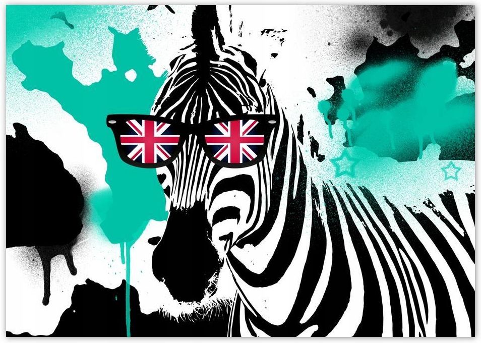 Naklejki A2 Poziom Miętowa Zebra Punk Star - Opinie i atrakcyjne ceny ...