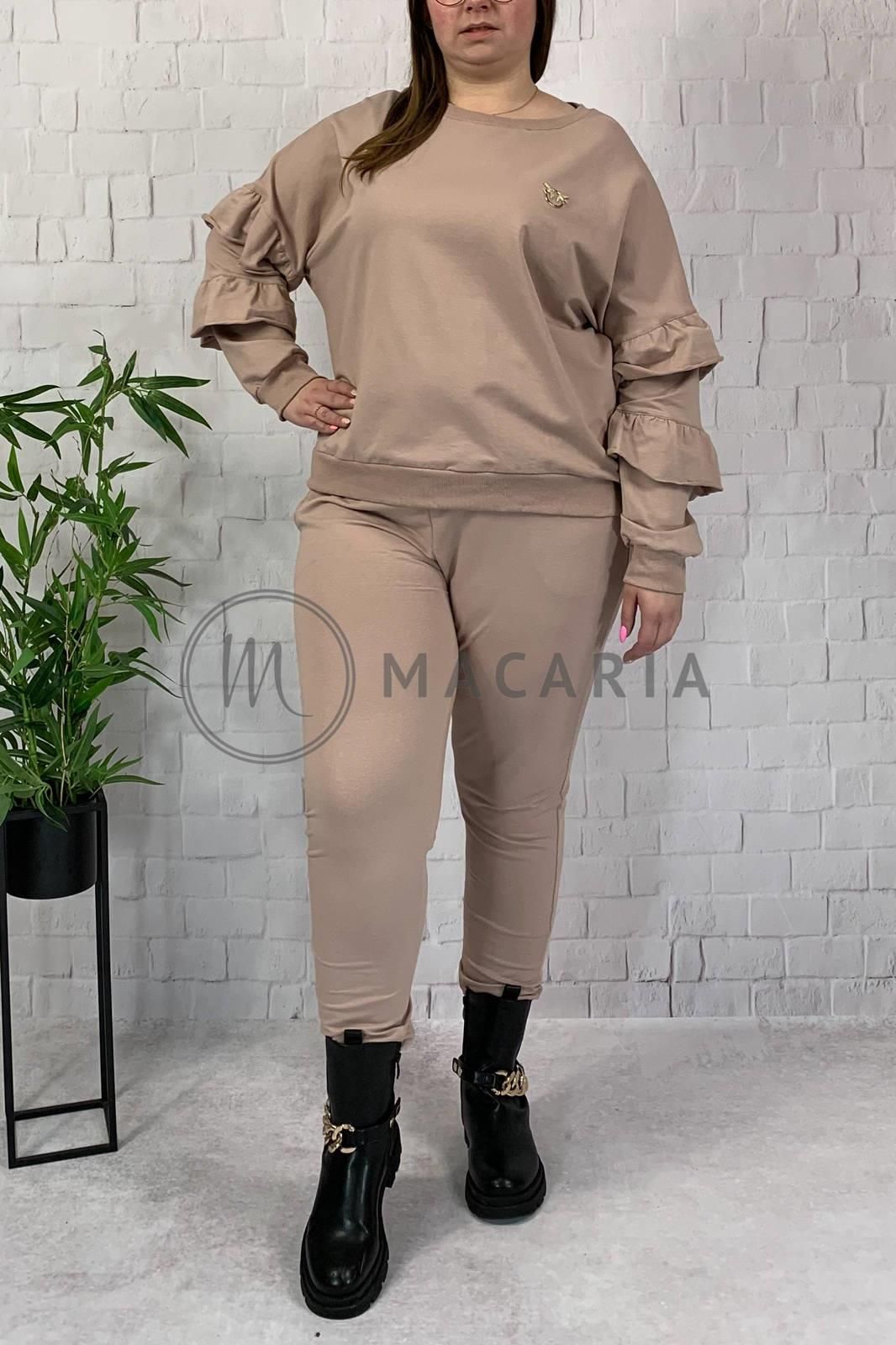 KOMPLET DRESOWY Z FALBANKAMI PLUS SIZE CANDY PINK - Ceny i opinie ...