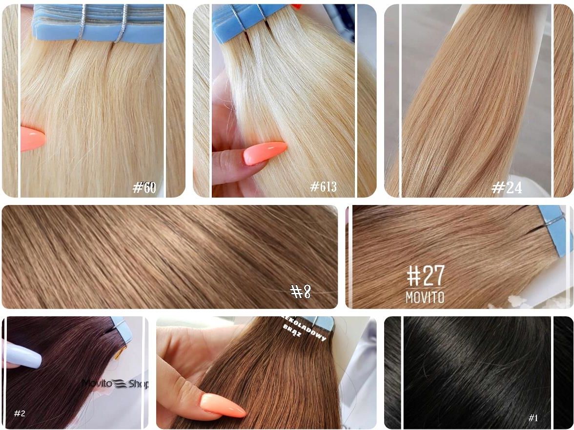 Movito 10Szt. 40Cm Tapeon Metoda Kanapkowa Włosy Naturaln - Ceny i ...