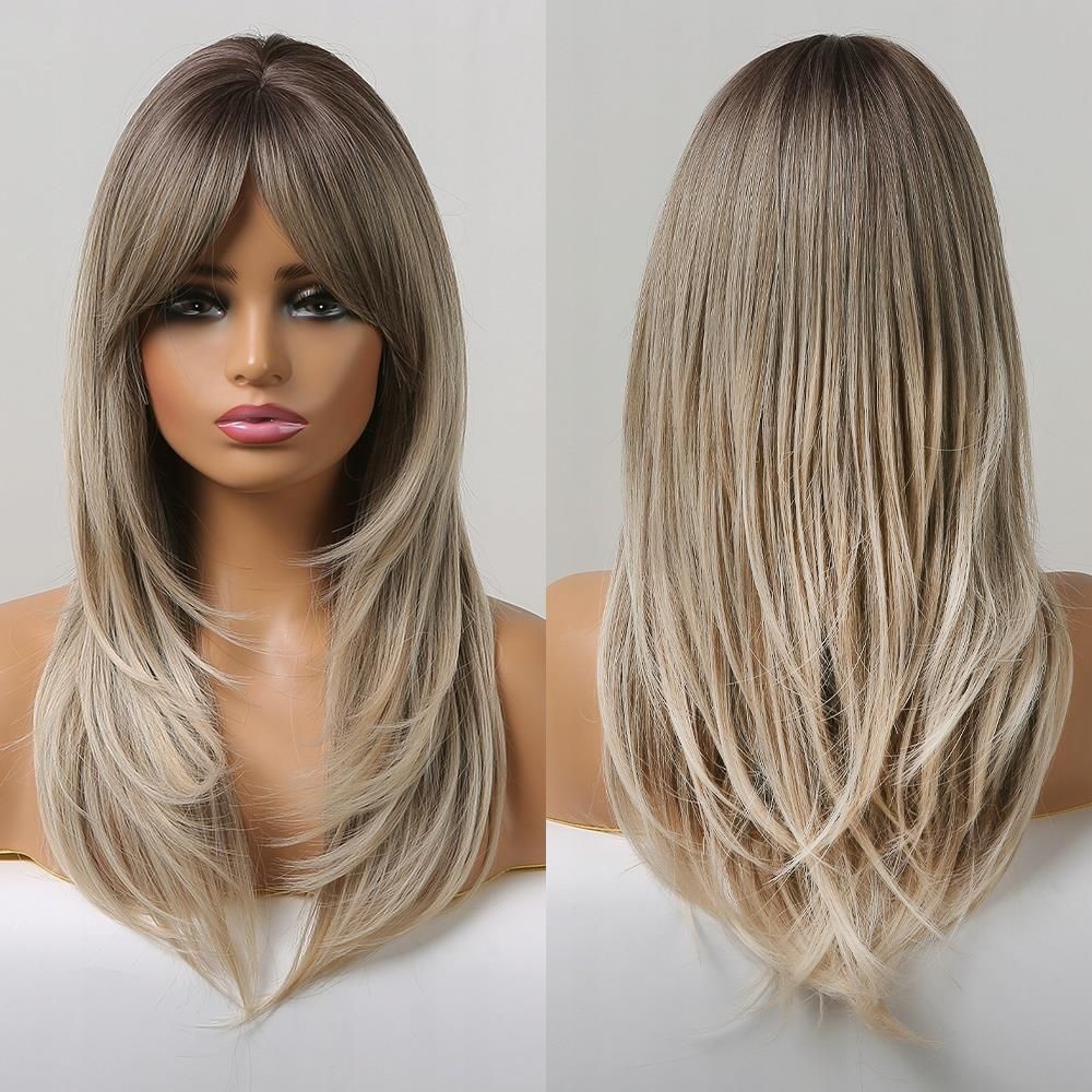 Luvu Peruka Włosy Jak Naturalne Blond Ombre Grzywka - Ceny i opinie ...