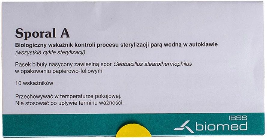 Biomed Sporal A Wskaźnik Test Do Sterylizacji - ceny i opinie - Ceneo.pl
