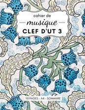 Cahier de musique clef d'Ut 3: 110 pages de 12 portées pour violon alto ...