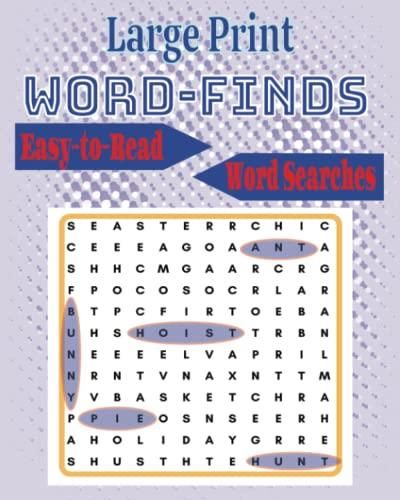 Large Print Word-Finds Puzzle Book! Easy to Read Word Searches ...