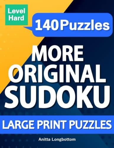 More Original Sudoku: Difficulty Level : Hard, Large Print Ultimate ...