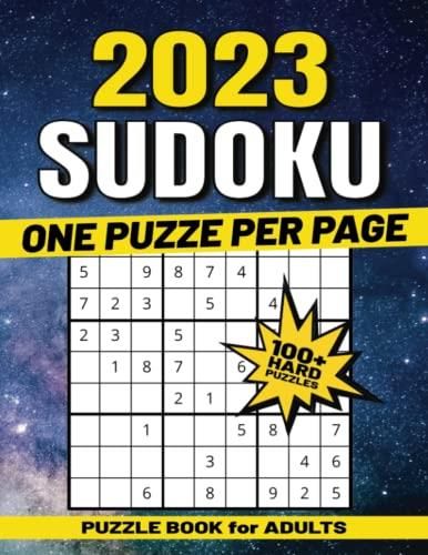 2023 Large Print Sudoku Puzzle Book For Adults. Hard Level 100+ Puzzles ...