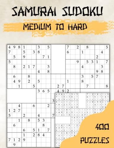 Samurai Sudoku Medium To Hard: 400 Sudoku Puzzle Book - Literatura ...