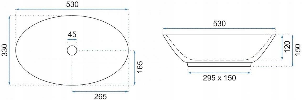 Umywalka Voglio Betonowa 53x33 Czarna V64 - Opinie i ceny na Ceneo.pl