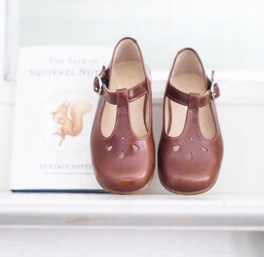 Mimos Balerinki Z Paskiem Mary Jane Klasyczne Brązowe 25 - Ceny i ...